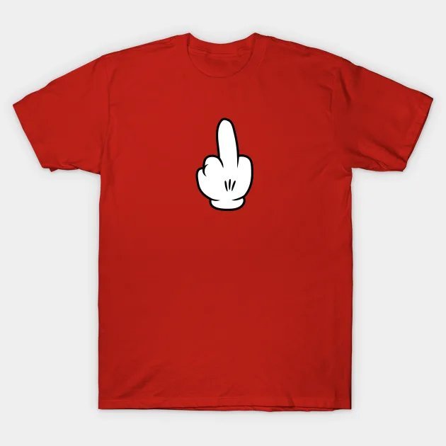 Cartoon Middle Finger T-Shirt