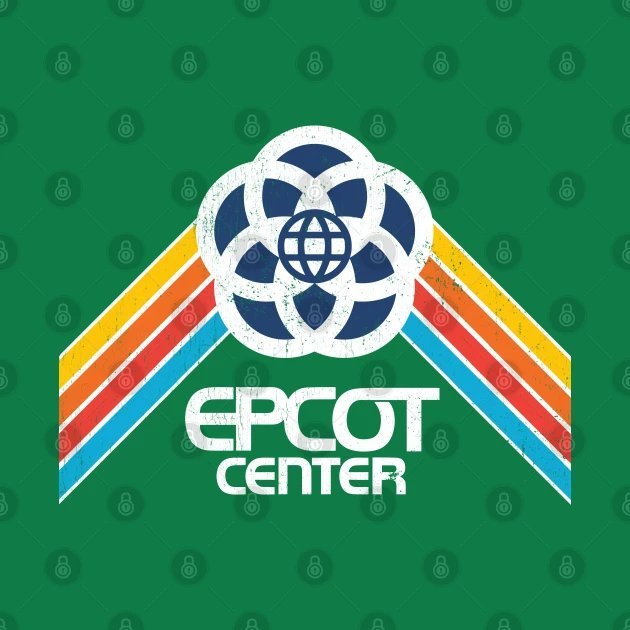 Retro EPCOT inspired distressed logo by Kelly Design Company T-Shirt