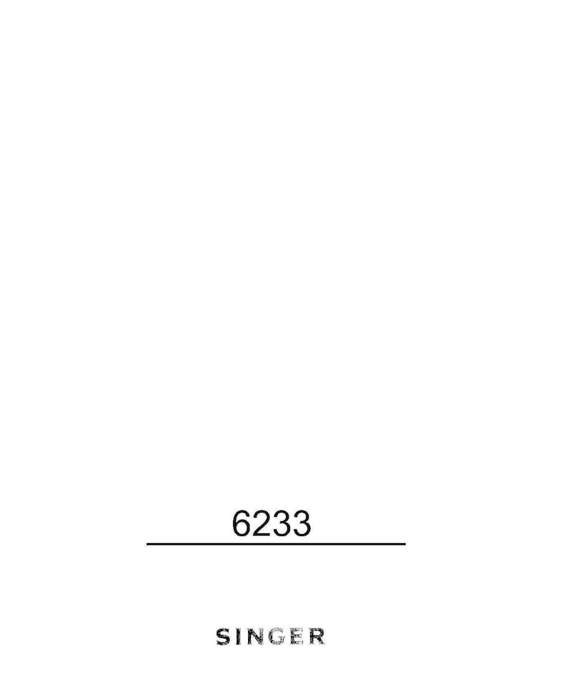 Singer 6233 Sewing Machine Instruction Manual - User Manual - Complete ...