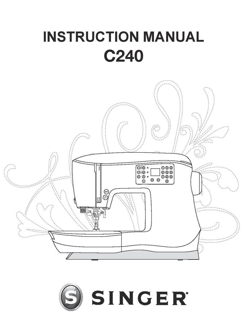 Singer C240 Featherweight Sewing Machine Instruction Manual - User ...