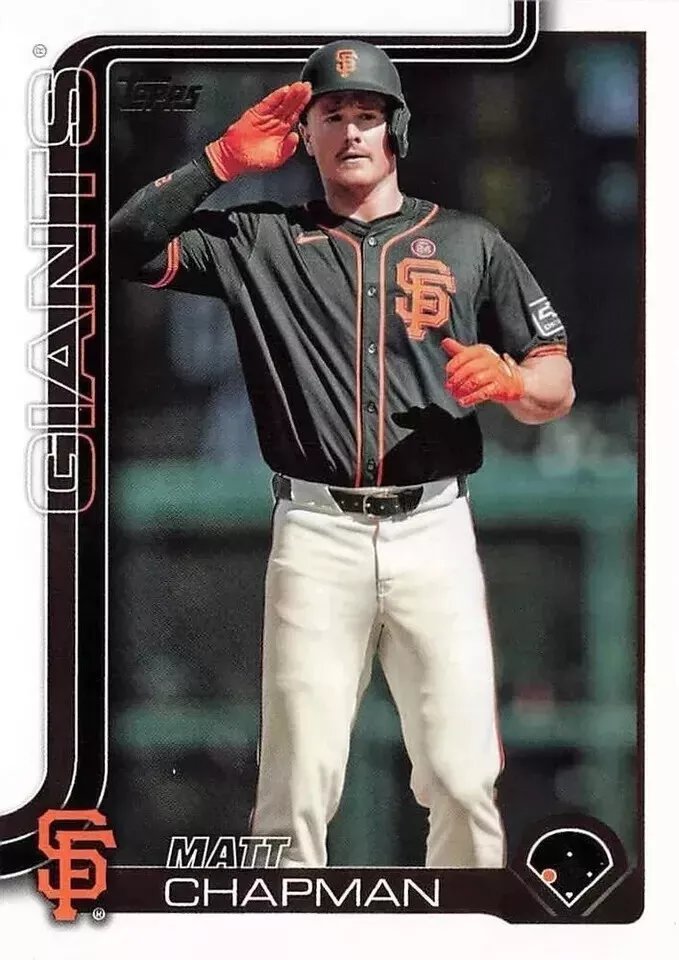 221 Matt Chapman - San Francisco Giants | 2025 Topps Series 1 Singles Cards!