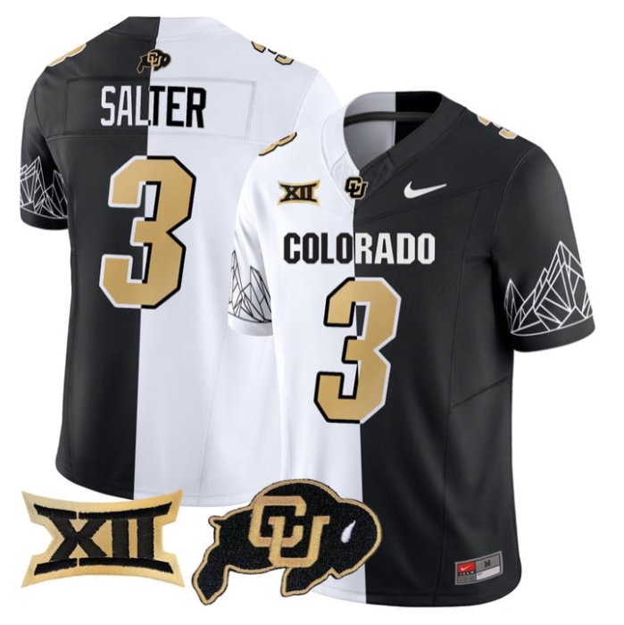 Kaidon Salter Jersey #3 Colorado Buffaloes 2025 Limited V2 Stitched Stripeout