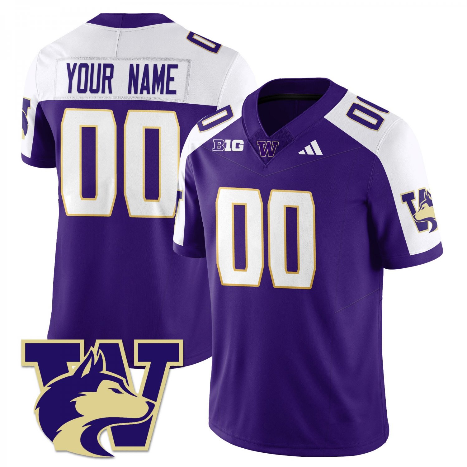 Custom Washington Husky Jersey Football 2025 Vapor Limited Stitched ...