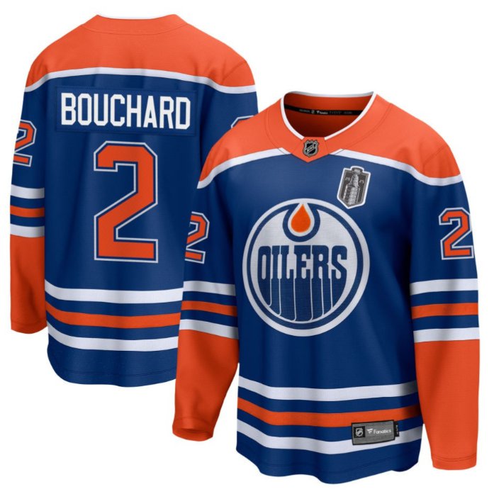 Evan Bouchard 2 Edmonton Oilers 2025 Stanley Cup Final Home Breakaway ...