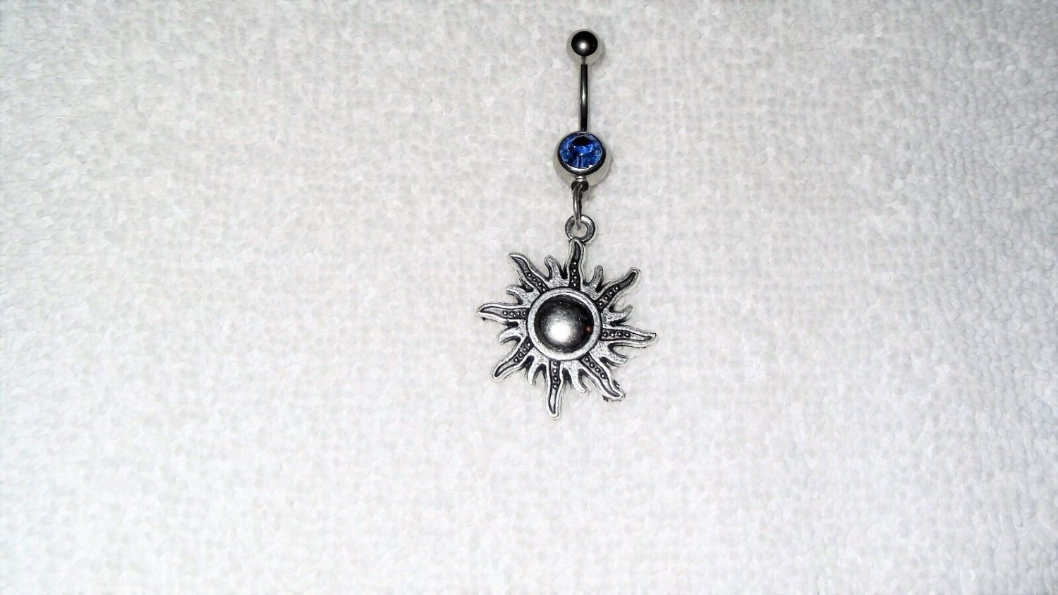 Sun Sunburst Charm Belly Button Navel Ring Body Jewelry Piercing