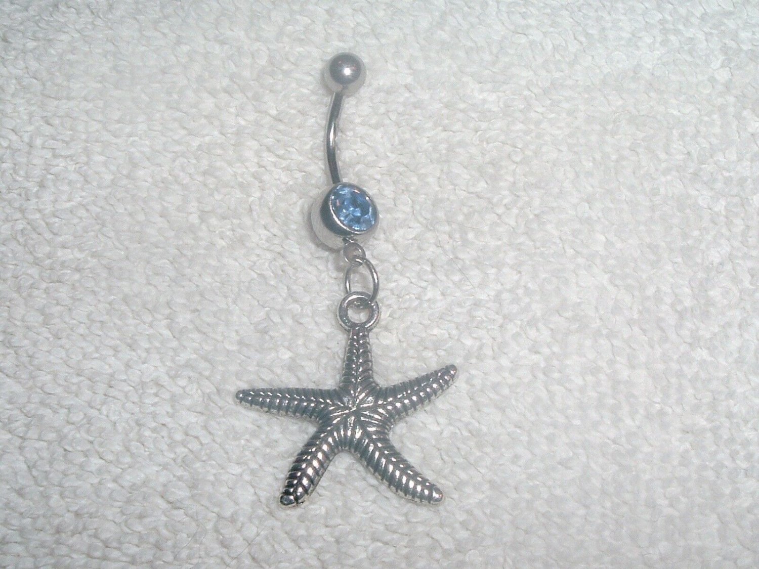 Ocean Beach Starfish Design Charm Belly Button Navel Ring Body Jewelry ...