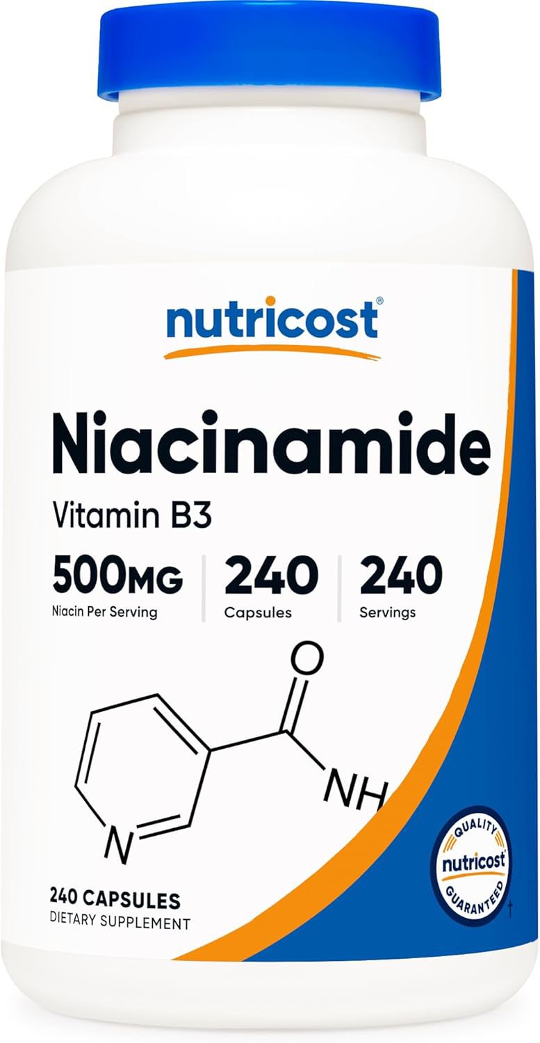 Nutricost Niacinamide (Vitamin B3) 500mg, 240 Capsules - Non-GMO, Gluten Free