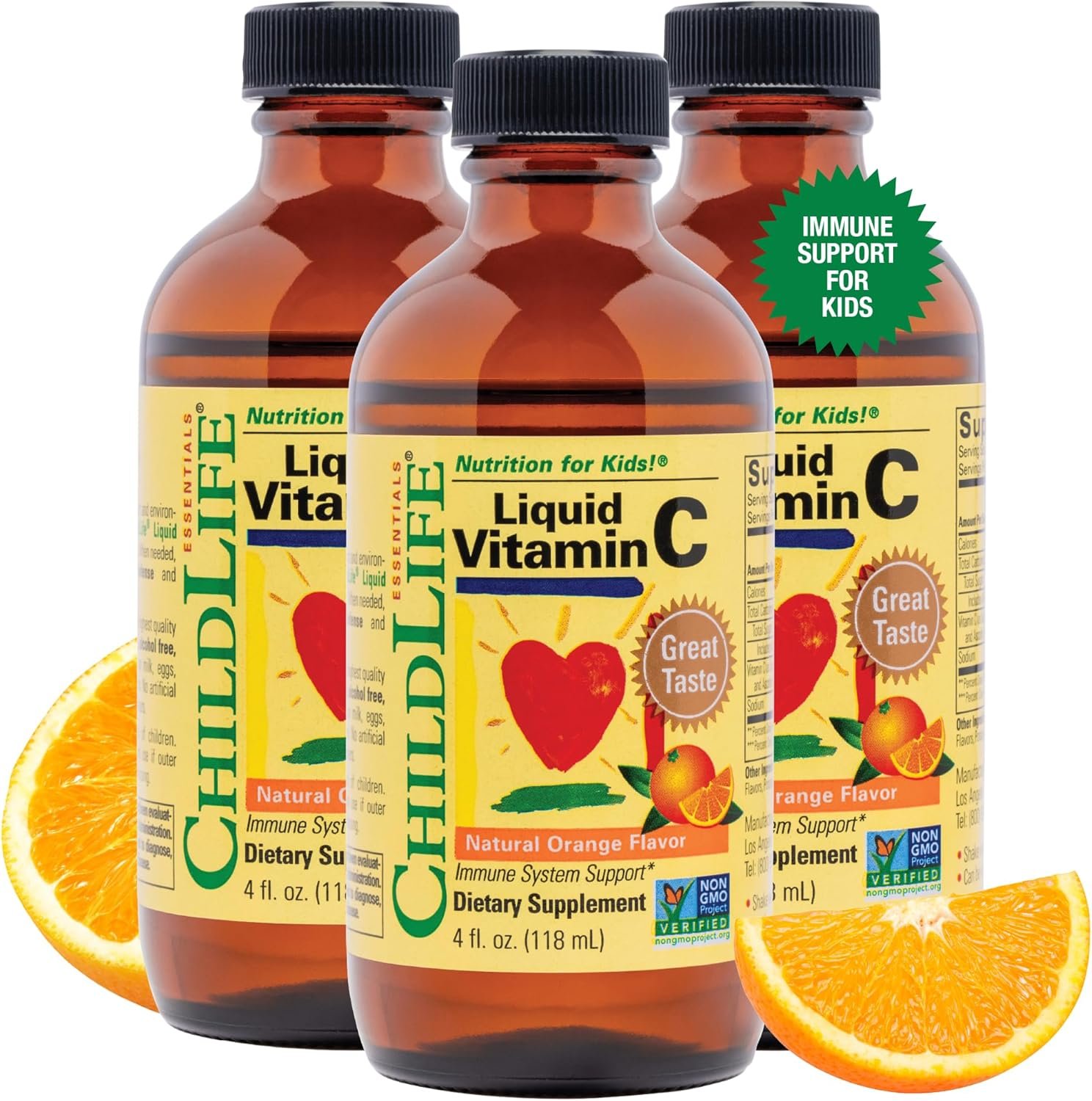 ChildLife Essentials Liquid Vitamin C for Kids, Immune Support, 4 Fl Oz ...
