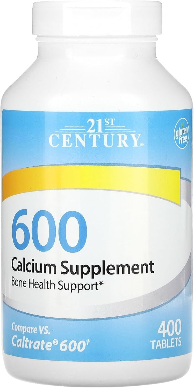 21st Century Calcium 600mg Supplement, 400 Count for Bone Health
