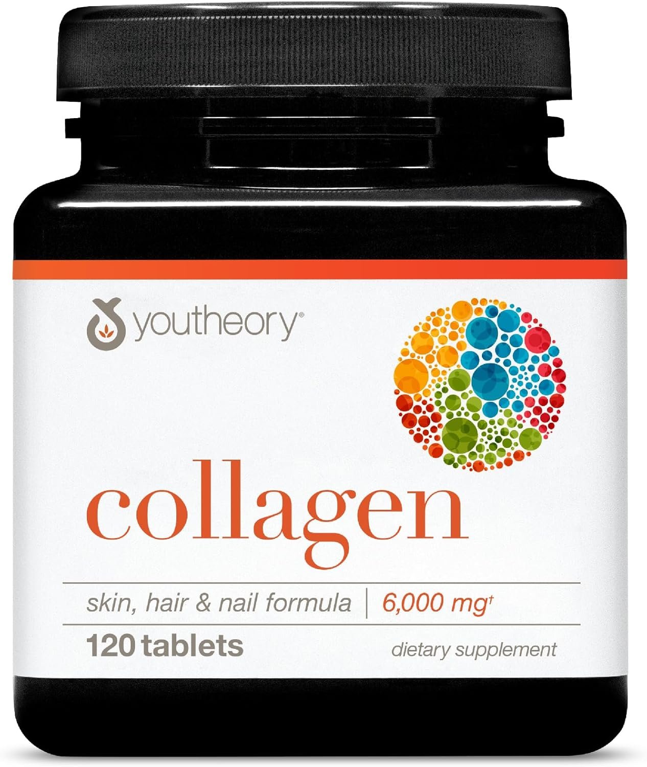 Youtheory Advanced Collagen 6000mg with Vitamin C for Hair, Skin ...