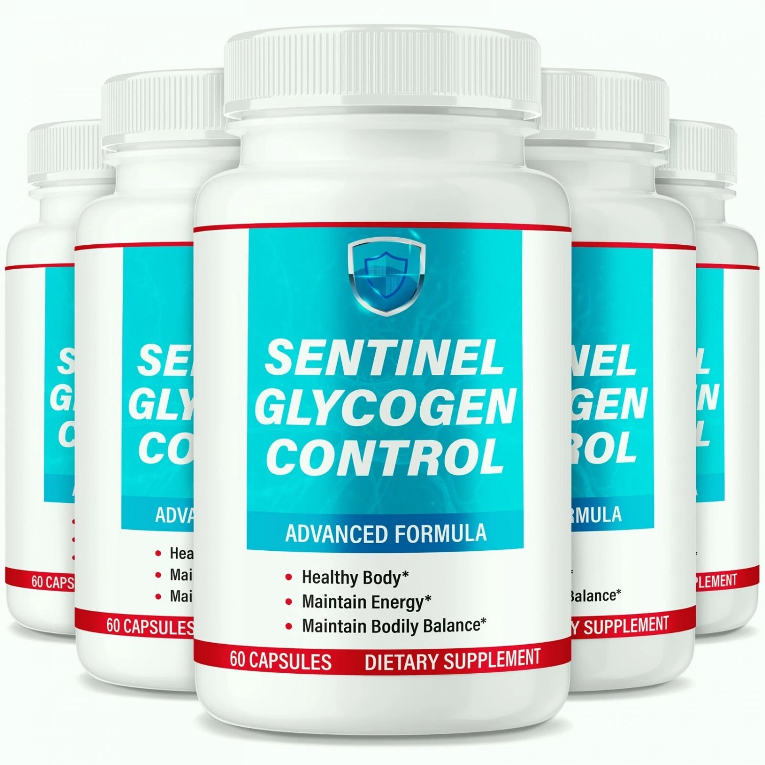 (5 Pack) Sentinel Glycogen Control Capsules, Advanced Blood Support Formula