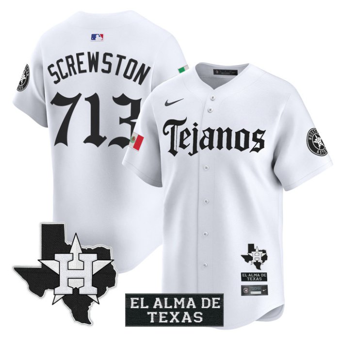 Screwston Jersey #713 Houston Astros Mexico Tejano Barrio Style Vapor ...