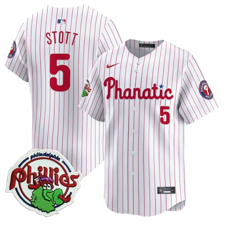 Bryson Stott Jersey #5 Phillies Phanatic Patch Vapor Premier Limited ...