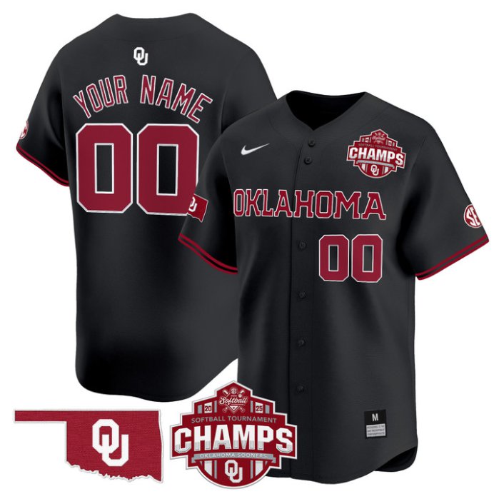 Custom Oklahoma Sooners Jersey 2025 SEC Softball Tournament Champions ...