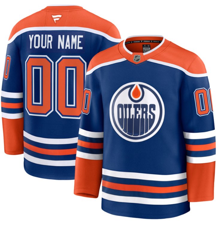 Men's Custom Edmonton Oilers Jersey Name, Number 2025 Premium Home All ...