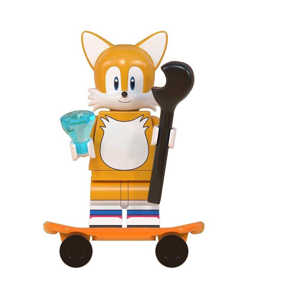Tails Game Sonic the Hedgehog Minifigure Custom Brick Toy