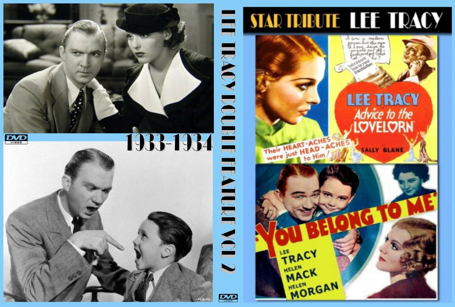 LEE TRACY DOUBLE FEATURE 1933-1934 Advice to the Lovelorn You Belong To Me