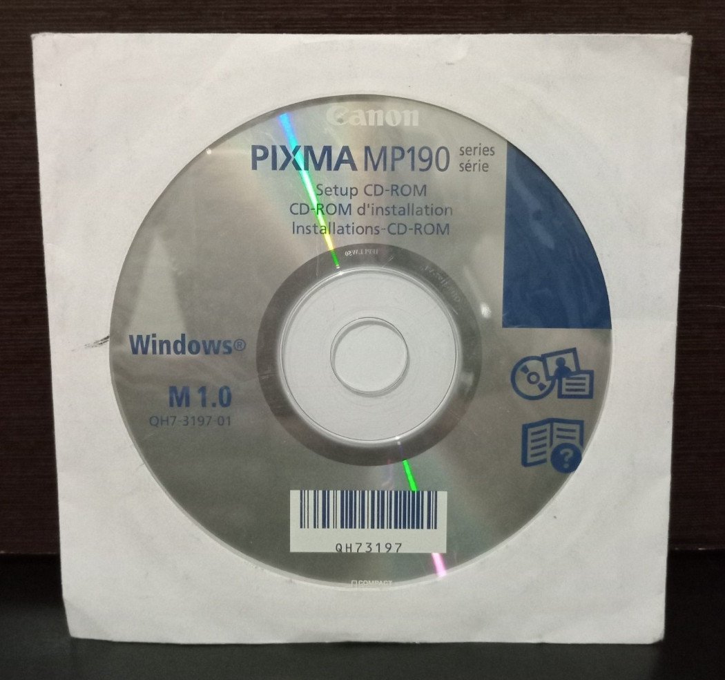 Canon Pixma MP 190 Series Setup CD ROM Software Drivers M1.0 QH73197 - 2008