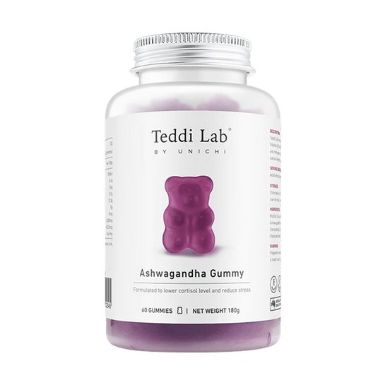 Ashwagandha Gummy, Grape Flavour, 60 gummies