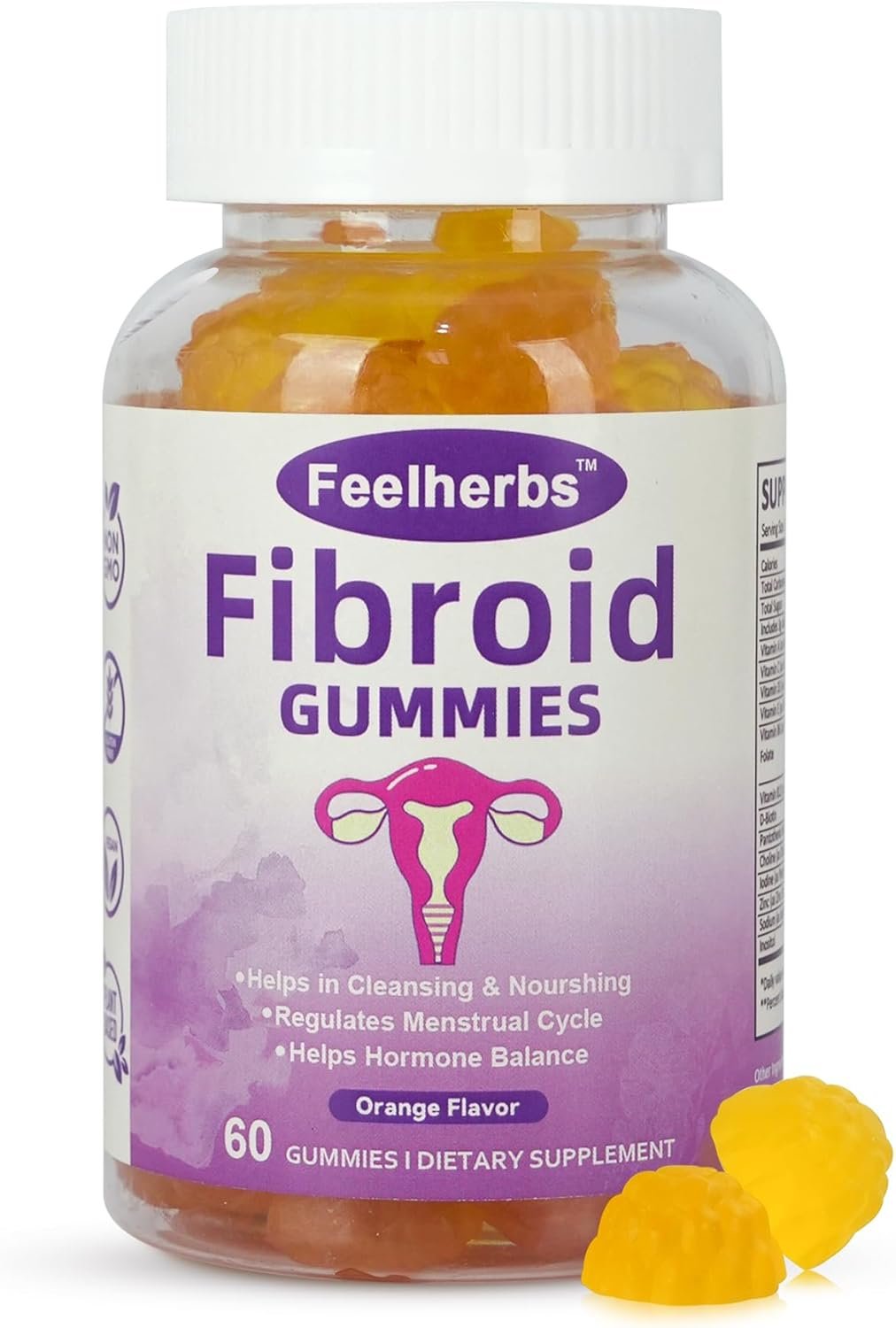 Fibroid Gummies for Shrinking Fibroids & Ovarian Cysts & PCOS, Hormone ...