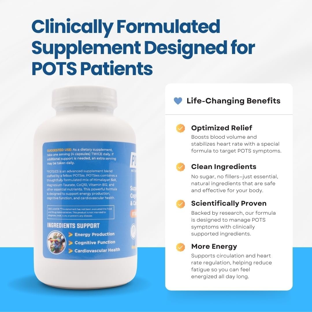 POTS Supplement Vitamin & Nutraceutical Mix Capsules for Pots Syndrome ...