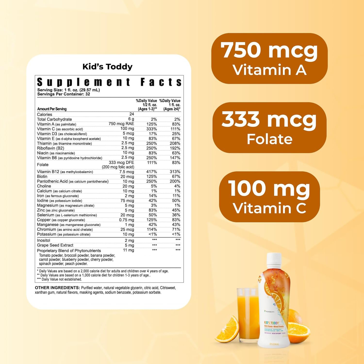 Youngevity Kid's Toddy - Mega Multivitamin for Kids & Children Age 2 ...
