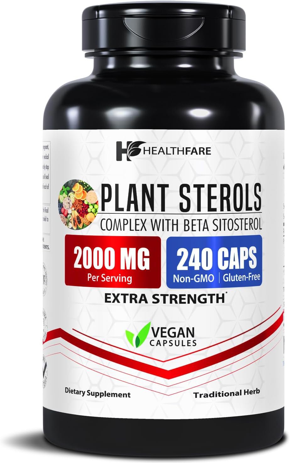 Plant Sterols Capsules 2000mg | 240 Vegan Capsules | Beta Sitosterol ...