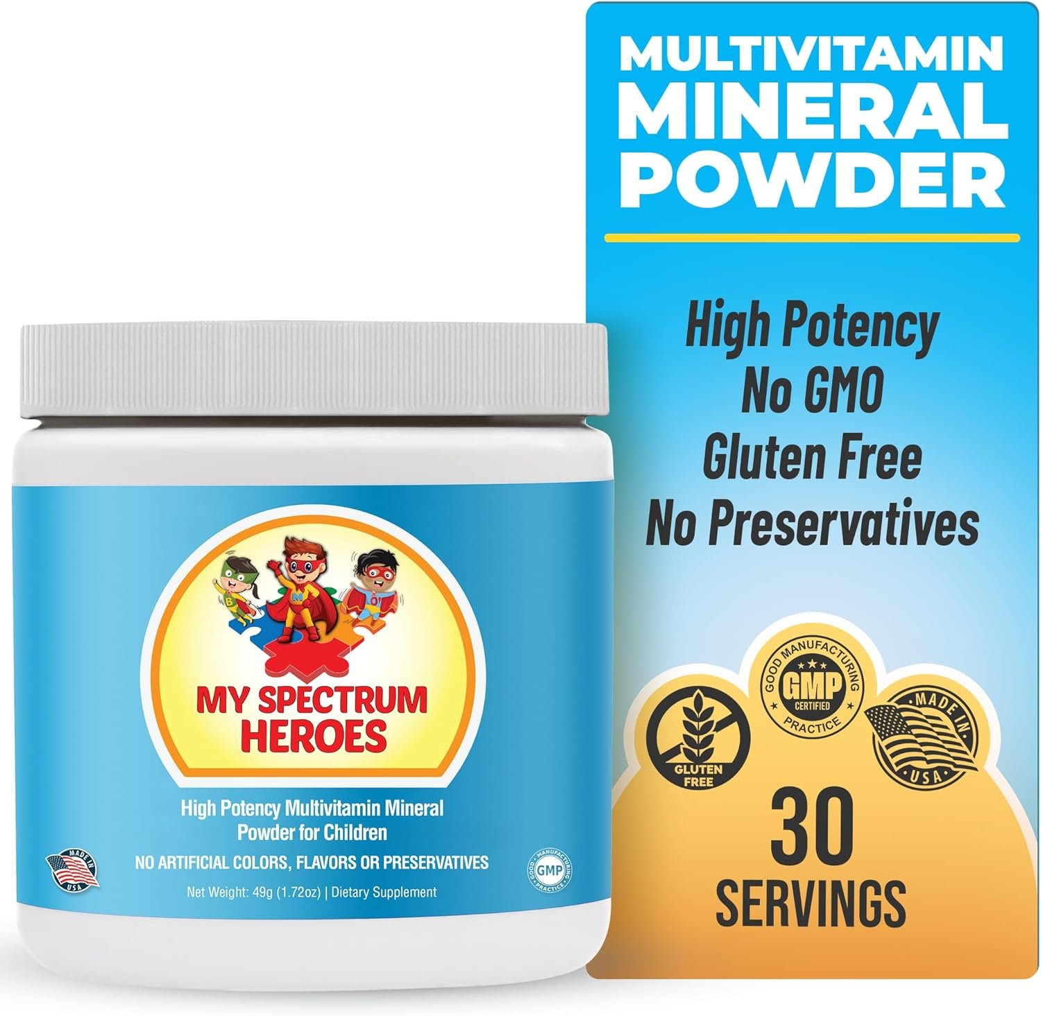 Kids Powder Multivitamin - Powder Supplement, Better Absorption, Non ...