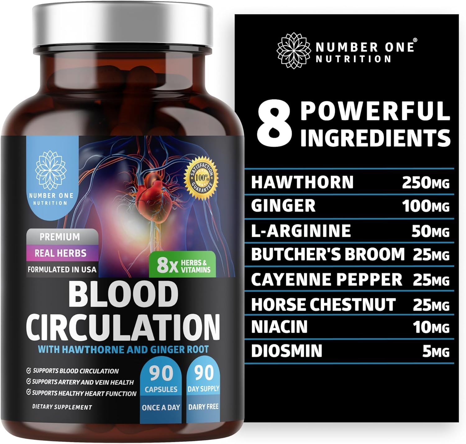 Premium Blood Circulation Supplement for Women and Men [8 Powerful ...