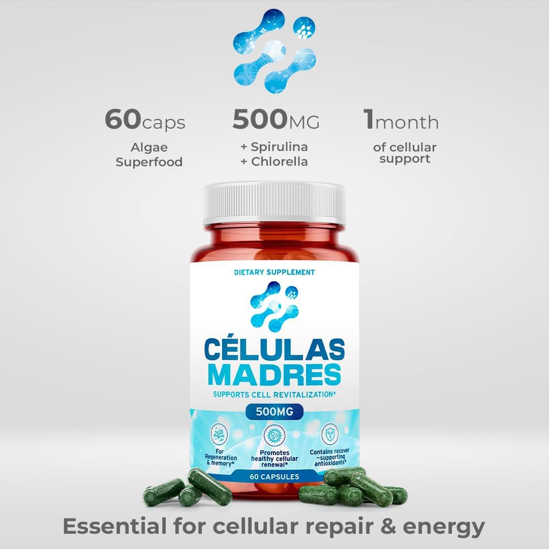 Stem Cell Supplements 500mg (120 Cap) Natural Anti-Aging & Longevity ...