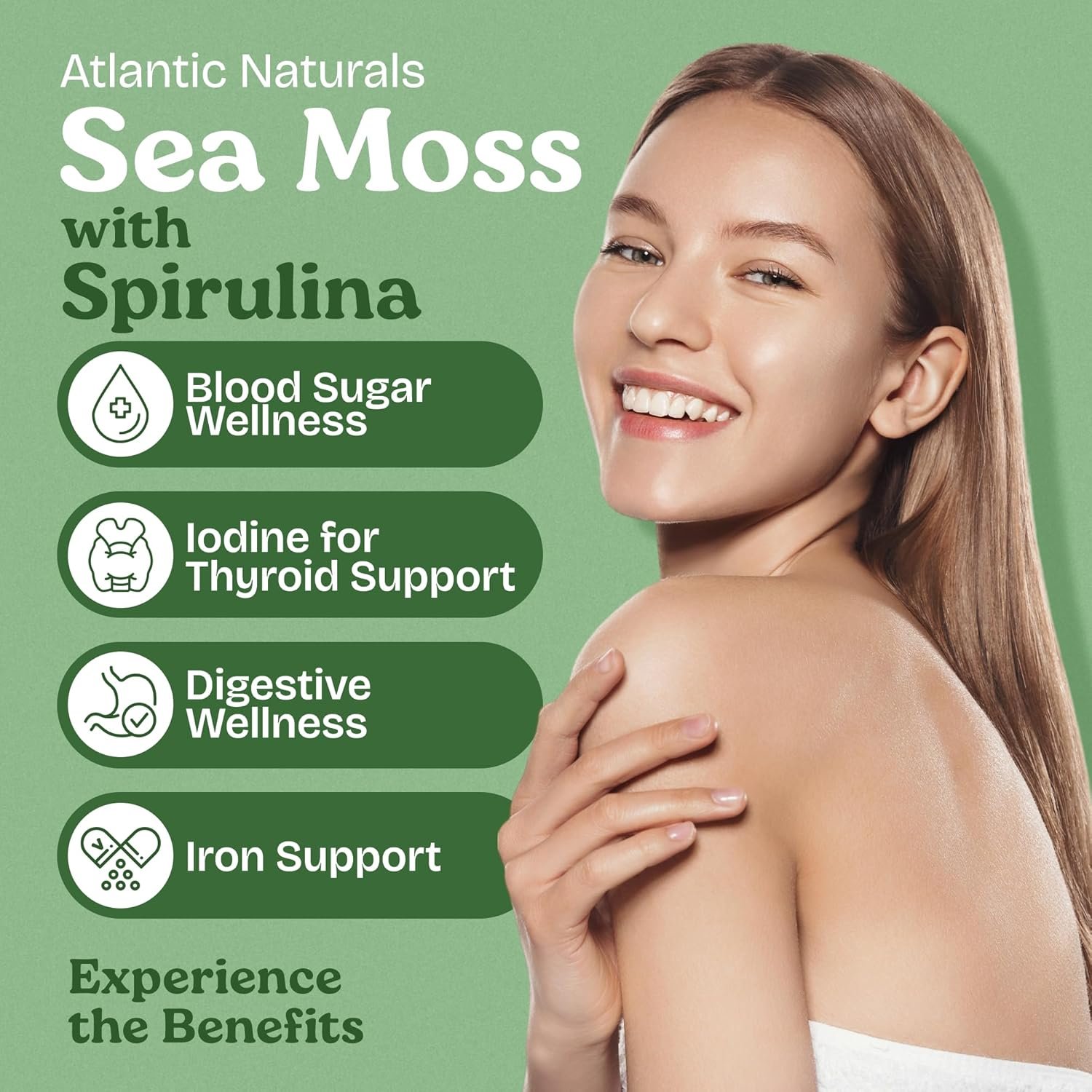 Atlantic Naturals Sea Moss with Spirulina Superfood Capsules ...