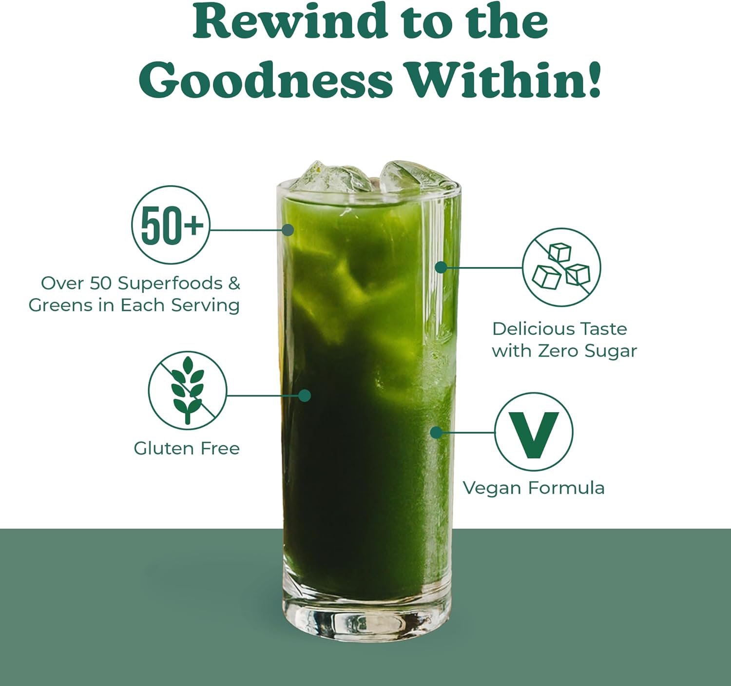 Super Greens Powder with 50+ Superfoods – Daily Green Juice for The ...