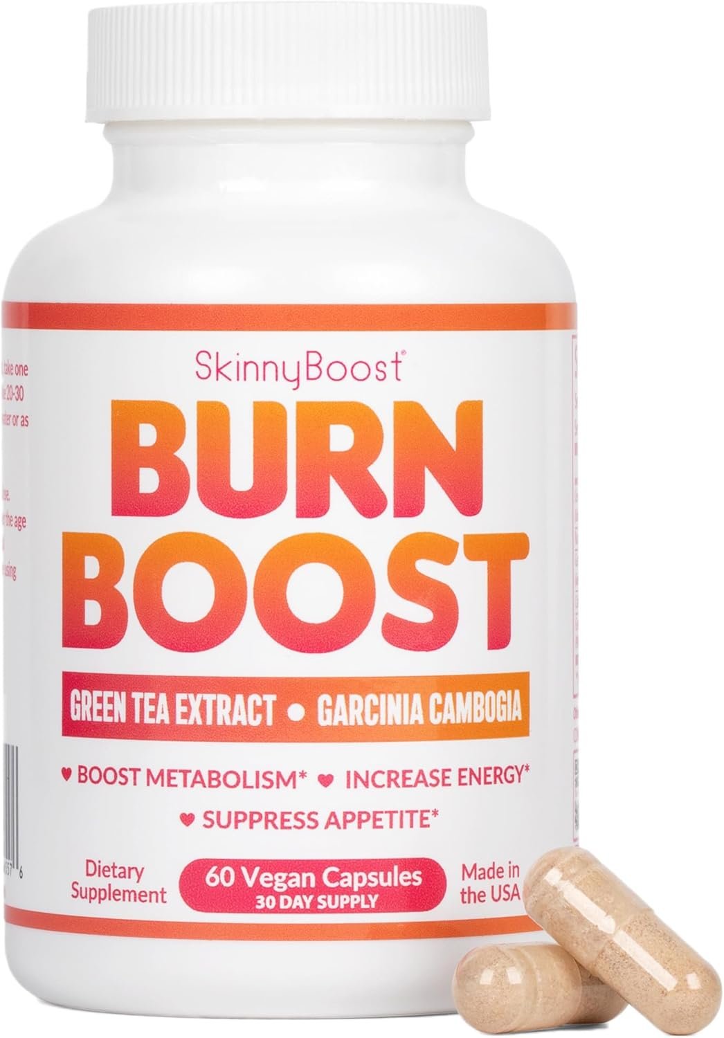 SkinnyBoost Burn Boost Capsules-60 Ct – Natural Vegan Metabolism ...