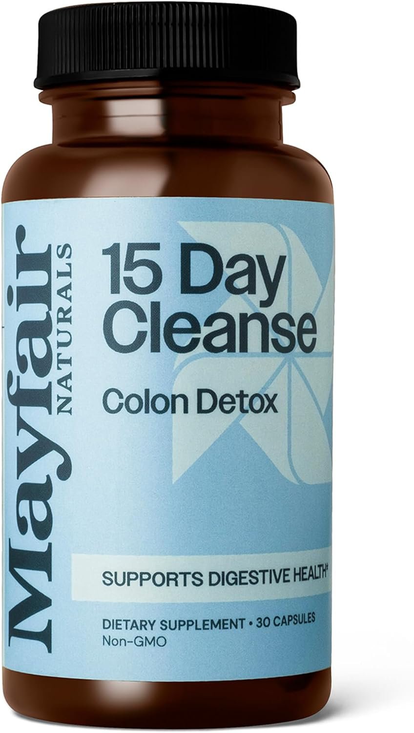 15 Day Cleanse Colon Detox, Dietary Supplement, 30 Capsules, Natural ...
