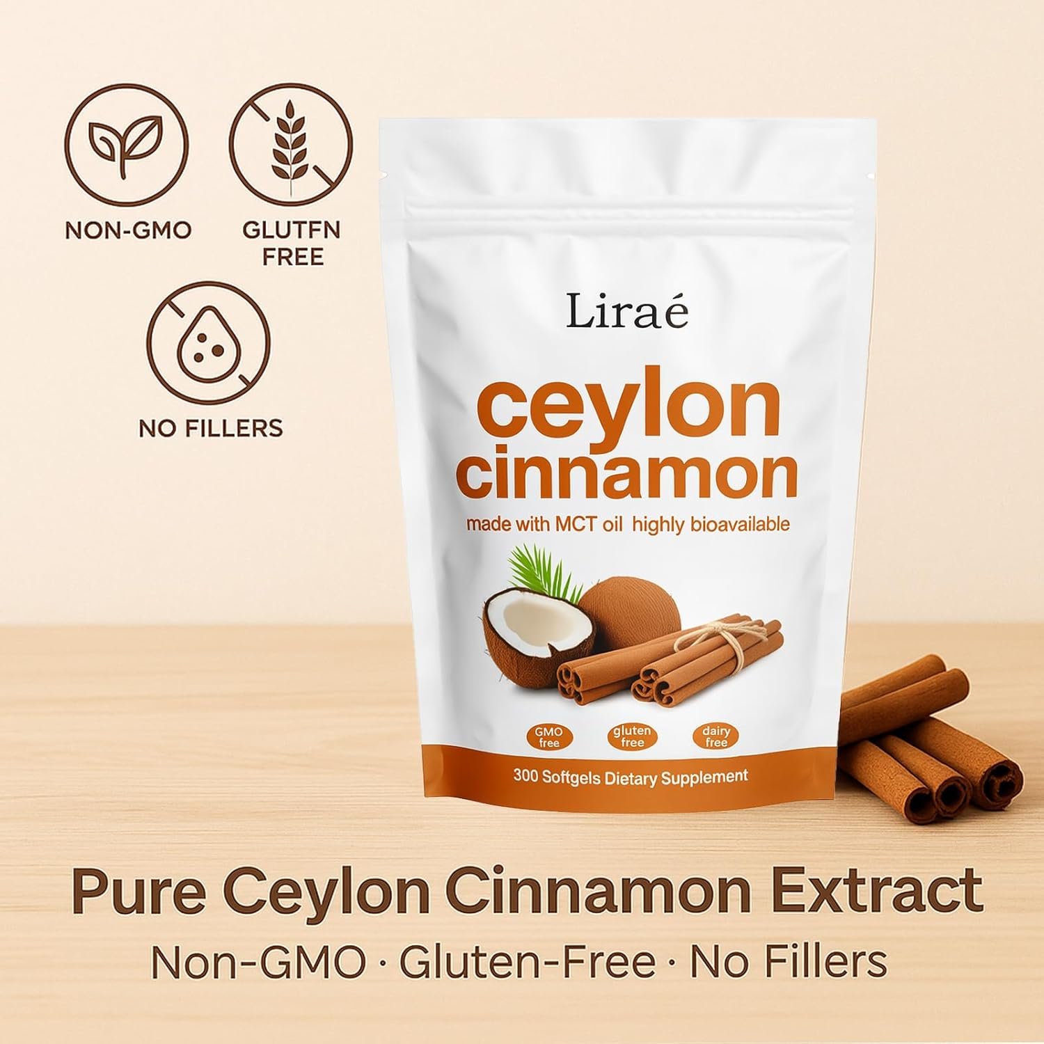 Lirae Ceylon Cinnamon Capsules, Highly Bioavailable Herbal Extract ...