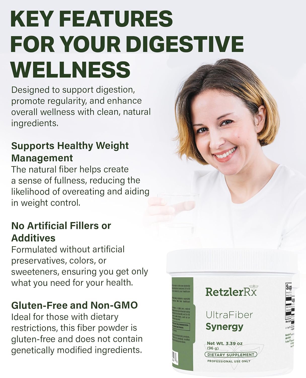 HormoneSynergy Ultra Fiber Lean Powder Supplement - Natural Soluble ...