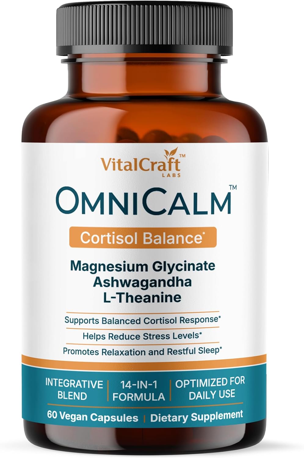 OmniCalm Cortisol Supplements for Women & Men | Stress Relief & Sleep ...
