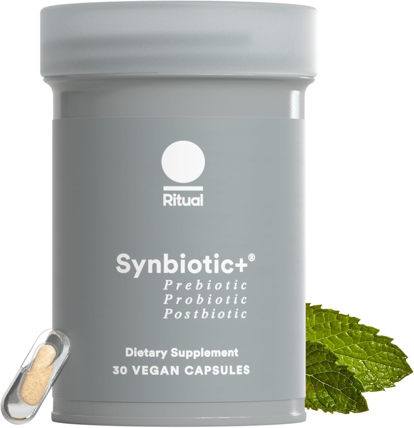 Ritual Synbiotic+ Probiotic, Prebiotic, Postbiotic, 3-in-1 Supplement ...
