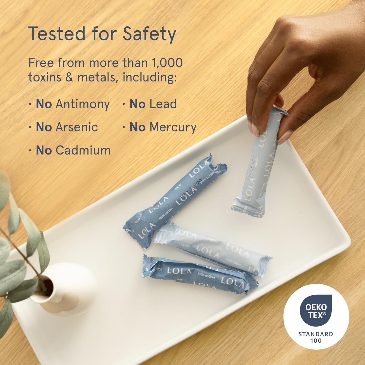 LOLA Organic Tampons - Regular Absorbency, 32 Count - Bulk Tampons for ...