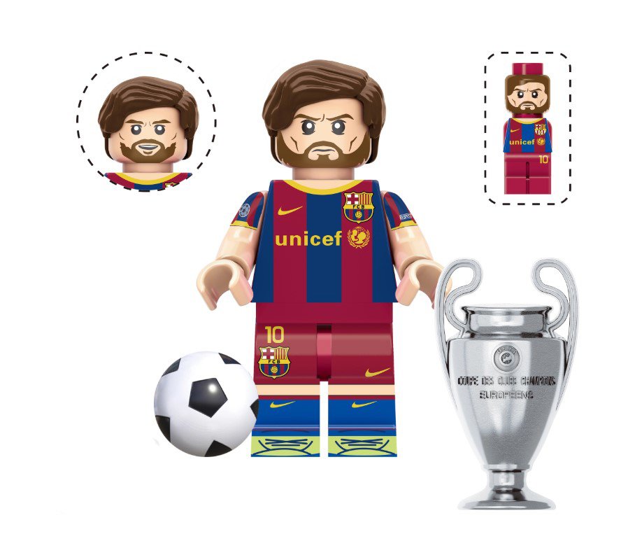 Minifigure Leo Messi Soccer Player World Cup V3 Fast Ship