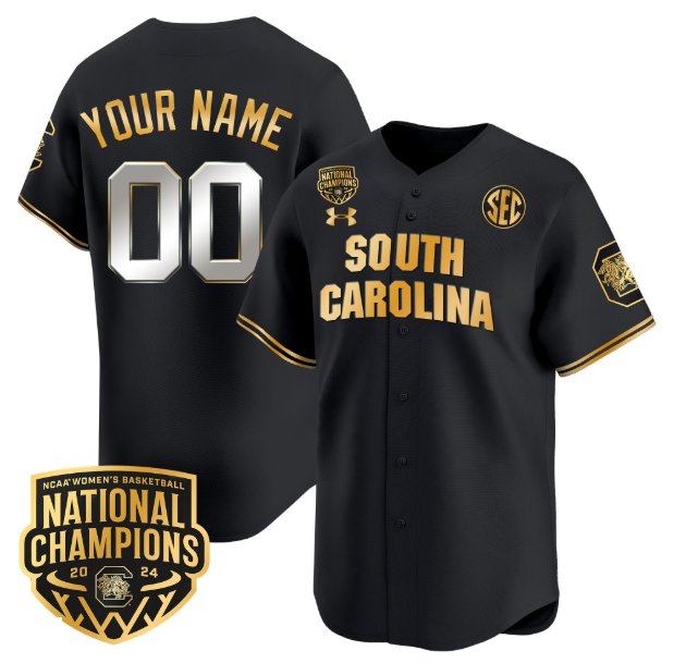 Custom Jersey South Carolina Gamecocks National Champions Patch ...