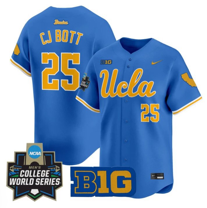 UCLA Bruins 2025 College World Series Patch Baseball Stitched Blue CJ ...