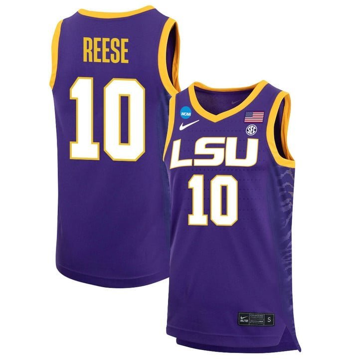 Angel Reese Jersey #10 LSU Tigers SEC Patch College Basketball Stitched ...