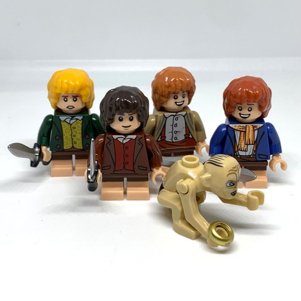 Lord of the Rings Hobbit Minifigure Frodo Baggins Merry Sam Peregrin ...