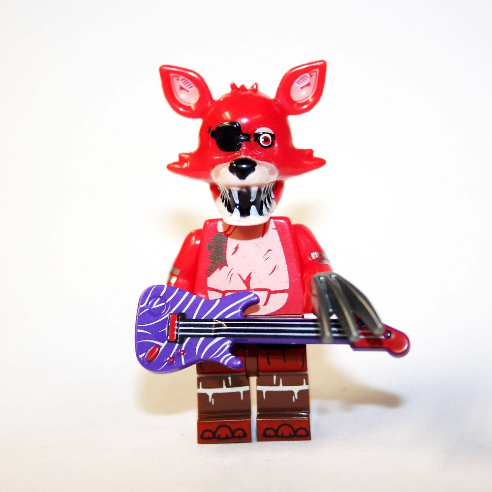 Custome Minifigure Block Foxy With Guitar Five Nights At Freddy'S Video ...