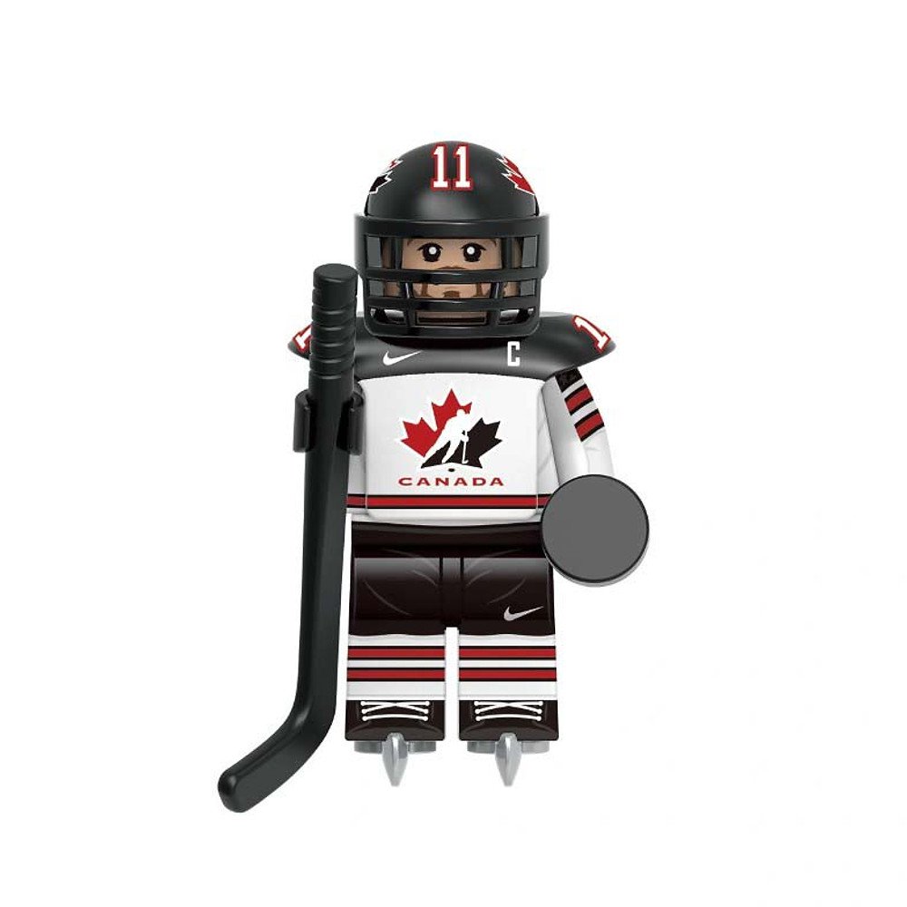 Custome Minifigure Block Hockey Player Canada Team From US