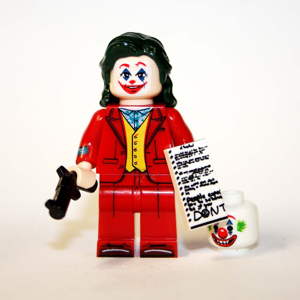 Custome Minifigure Block Joker With Clown Face Movie Batman From US