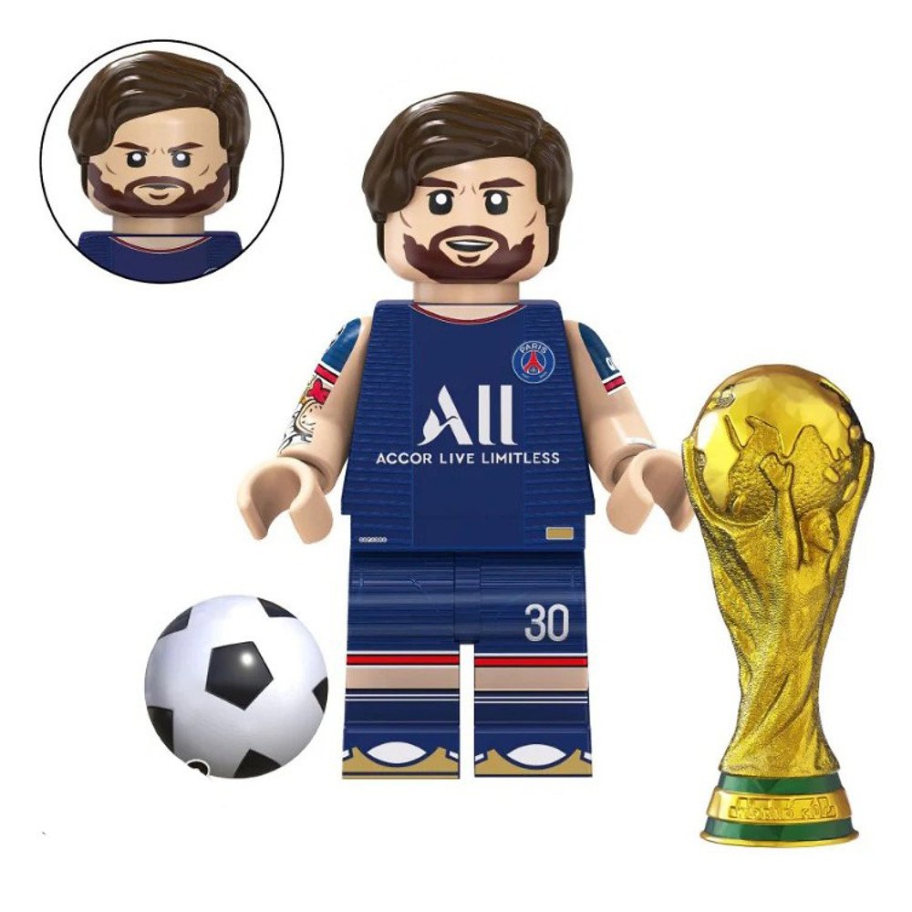 Custome Minifigure Block Leo Messi Soccer Player World Cup V2 From US