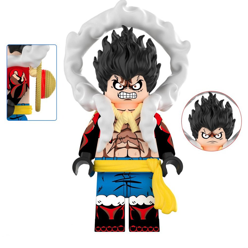 Custome Minifigure Block Luffy Angry One Piece Cartoon Tv Show Anime ...