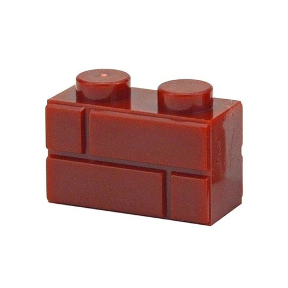 Custome Minifigure Block Red Brick 1X2 Construction Brick Piece From US